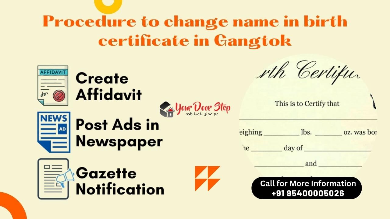How to change name in birth certificate in Gangtok? Correction in Birth ...