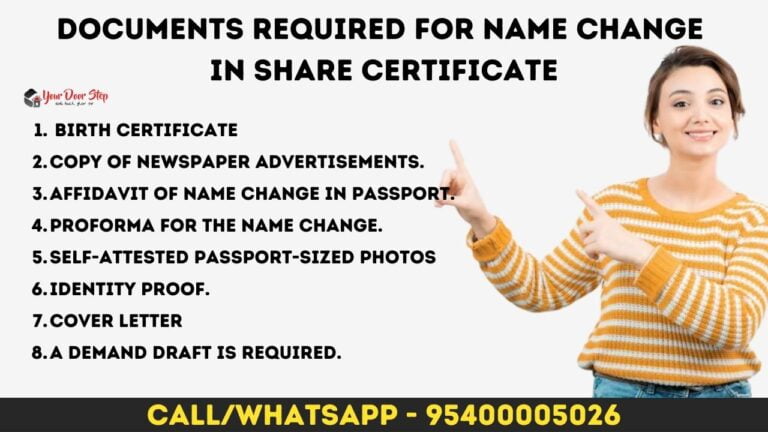 Affidavit for Name change in Share Certificate