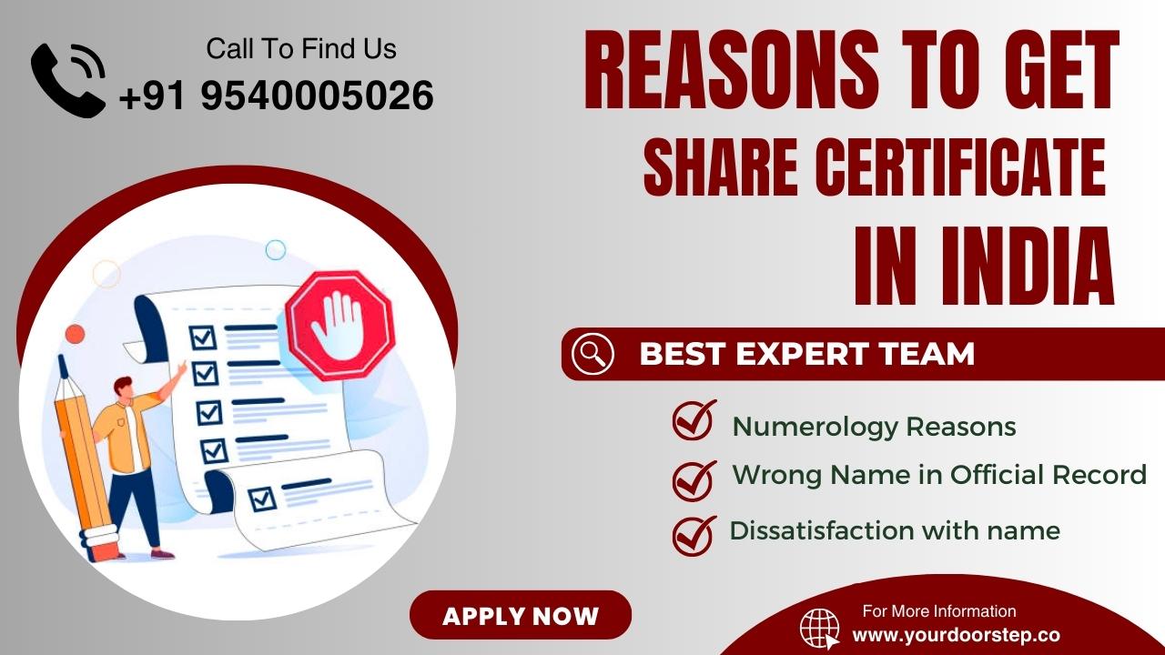 How To Name Change In Share Certificate In India?