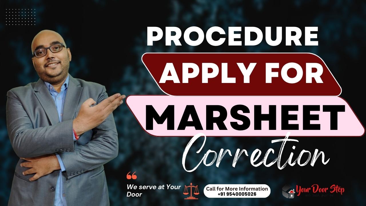 Process to Apply for Marksheet Correction – Application For Mark sheet ...